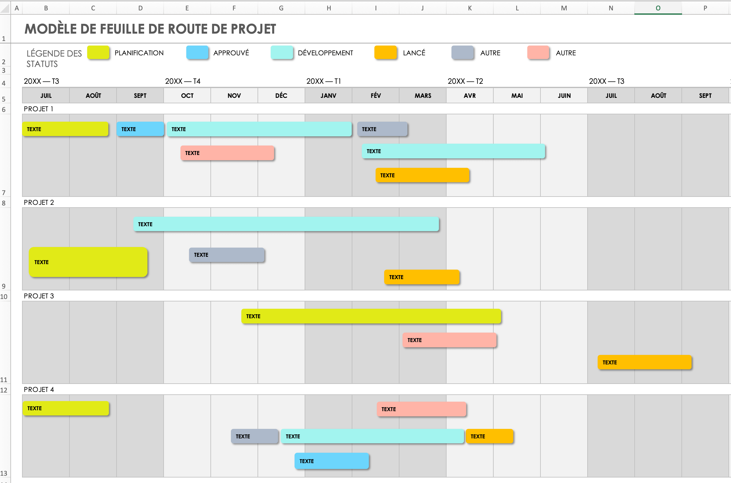Comment créer une feuille de route efficace dans Excel | Smartsheet